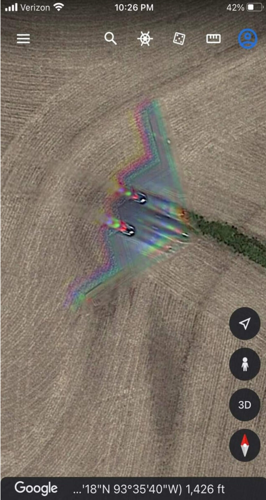 Google Earth Stealth Bomber Caught Flying Over Farm! - mygardenchannel
